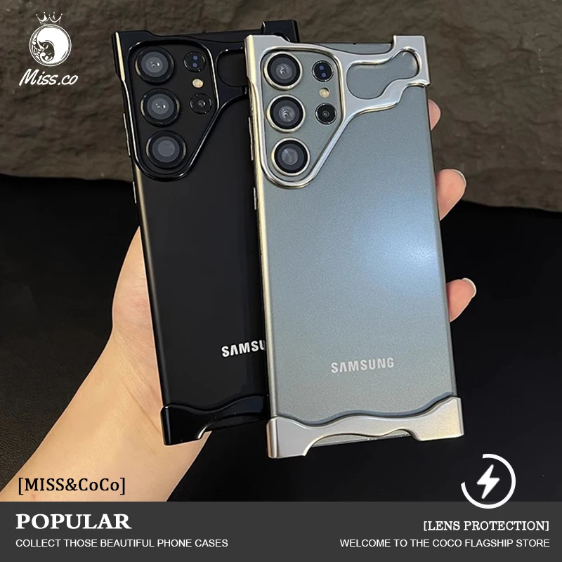 Aluminum-Alloy-Bumper-Phone-Shell-For-Samsung-Galaxy-S24-Ultra-Plus-S23 ...