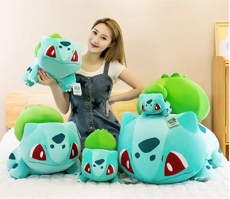 Big Size Bulbasaur Stuffed Toy Cute Elf Pokemon Plush Kawaii Pikachu ...