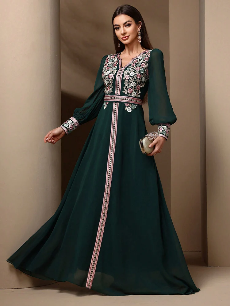 TOLEEN-Women-s-Kaftan-Jalabiya-Dress-Moroccan-Style-Dresses-Floral ...