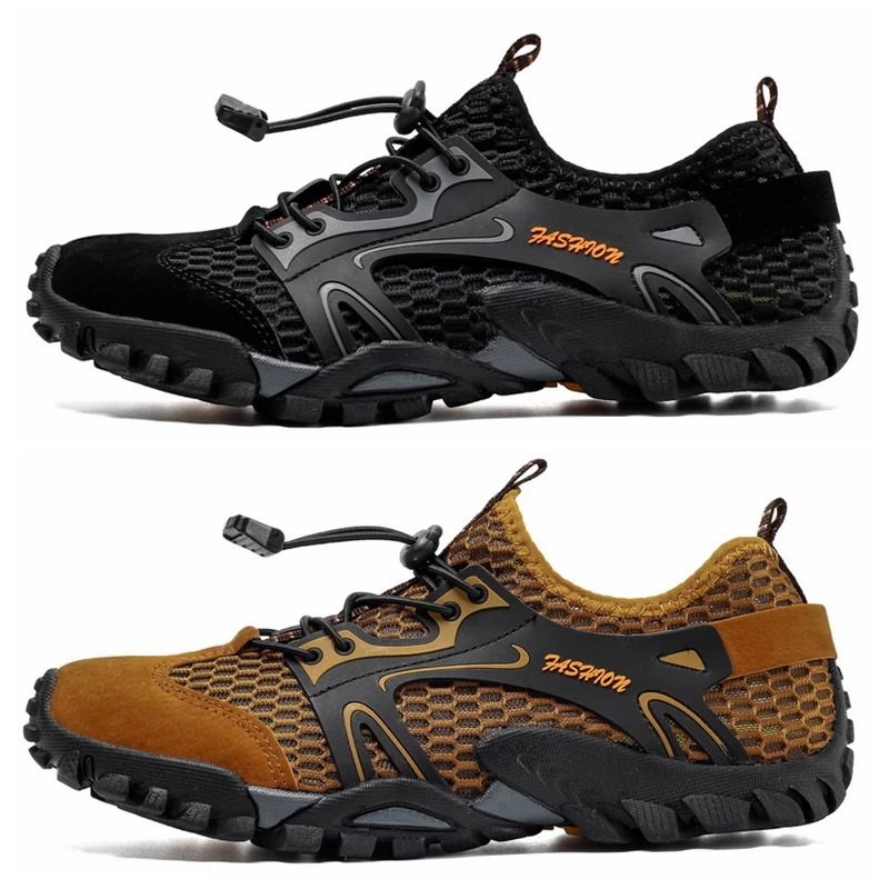 Men's Mesh Breathable Water Shoes Beach Non-slip Outdoor Sports ...