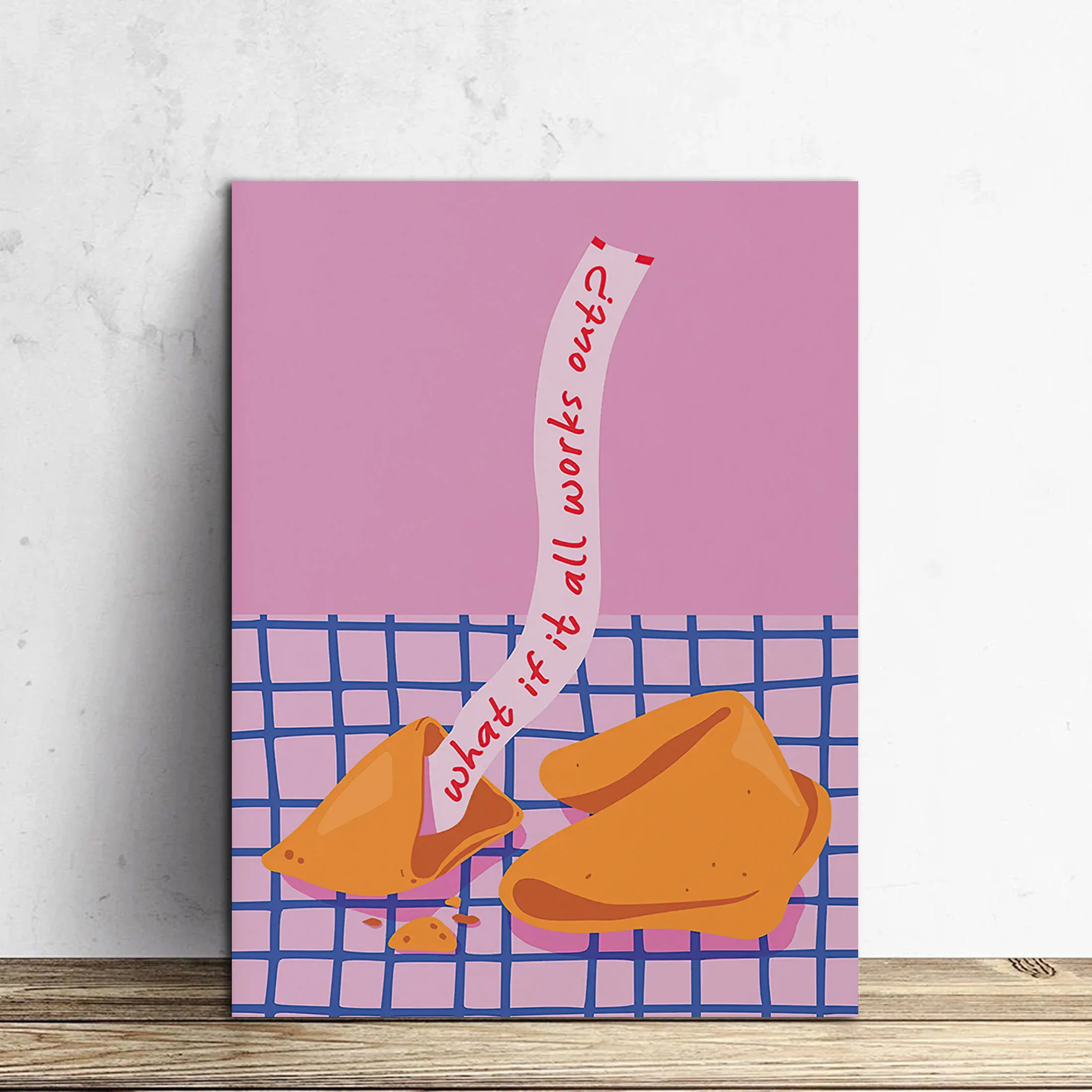 1pc-Red-Pink-Blue-Canvas-Poster-What-If-It-All-Works-Out-Fortune-Cookie ...
