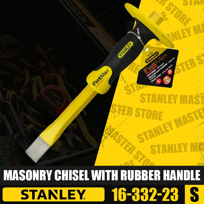 STANLEY 16-332-23 Masonry Chisel with Rubber Handle Hand Cement Chisel ...