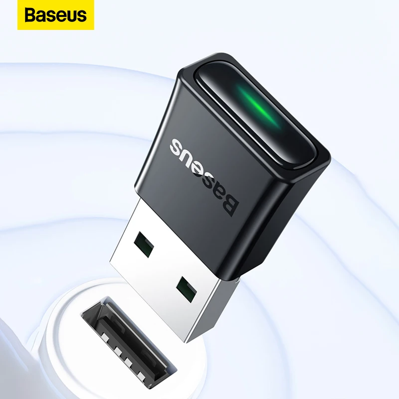 Baseus USB 블루투스 어댑터 무선 5.3 동글 PC 스피커 무선 마우스 키보드 음악 오디오 수신기 송신기, 컴퓨터 주변 ...