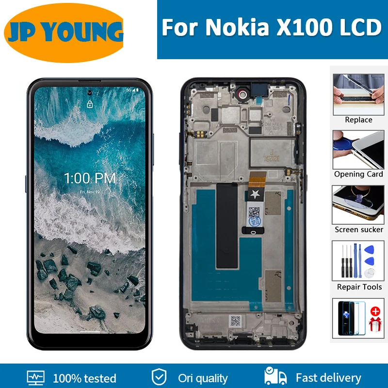 Original-6-67-LCD-For-Nokia-X100-LCD-Display-With-Frame-For-x100-Touch ...