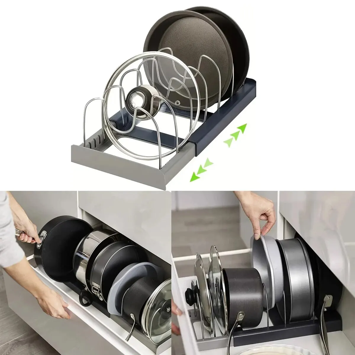 1Pc-Stainless-Steel-Retractable-Lid-Rest-Stand-Pot-Pan-Cover-Spoon ...