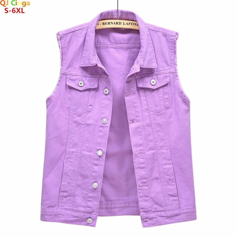 Chaleco morado sin mangas para mujer, chaqueta con solapa de un solo pecho, abrigo informal a la ...