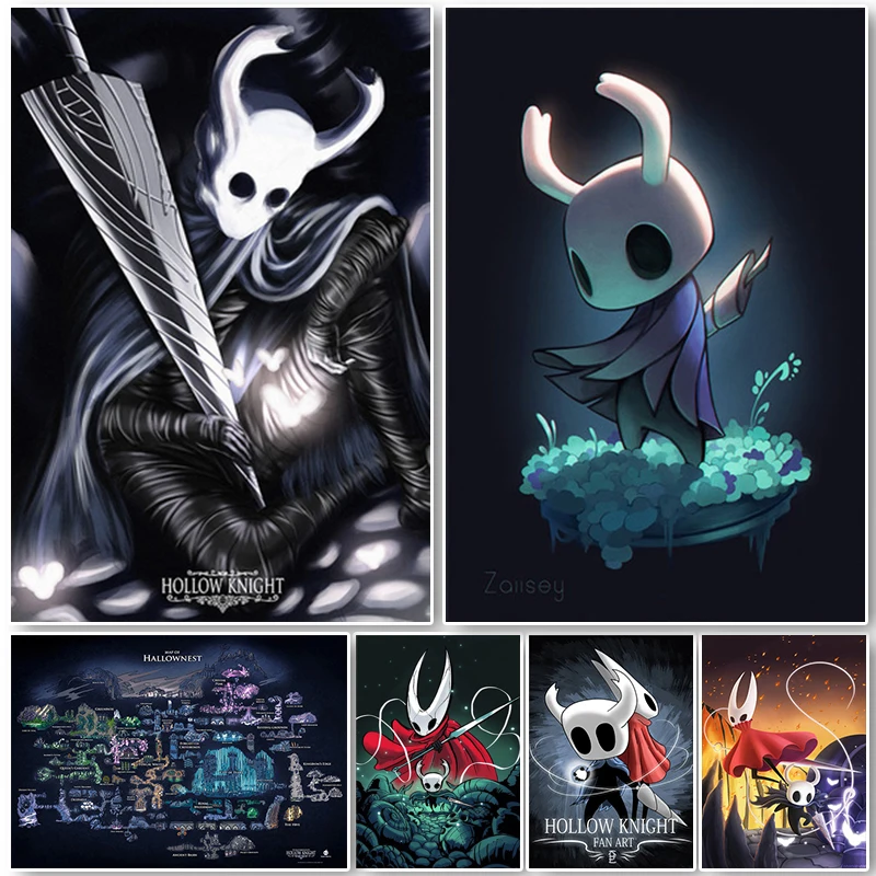 Game-Hollow-Knight-Map-Game-Poster-Decor-HD-Printed-Canvas-Painting ...