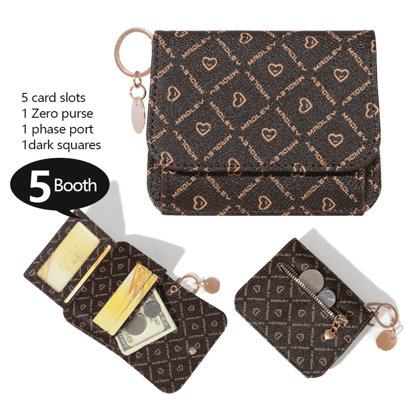 New women's wallet ultra-thin card bag, large capacity card slot, small ...
