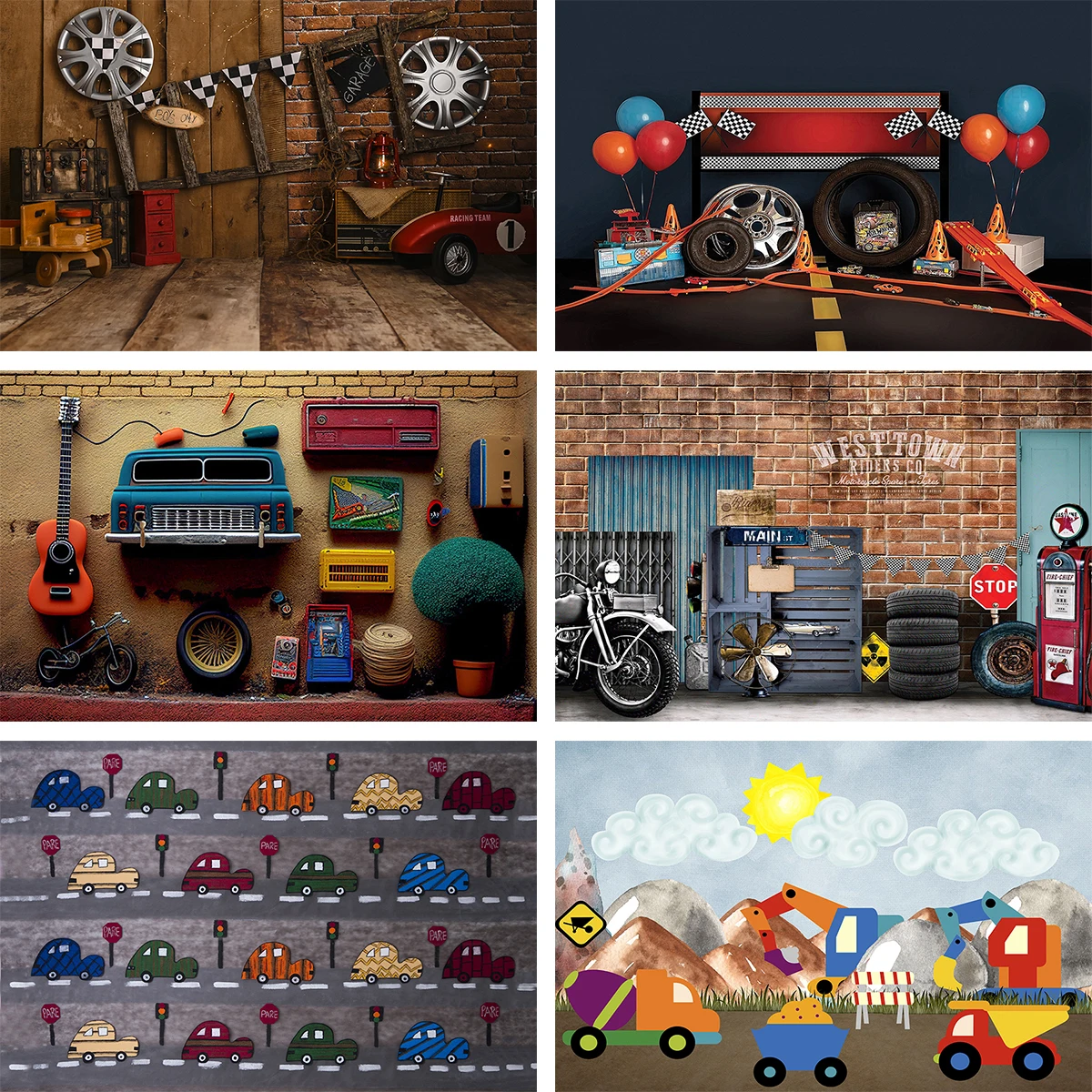Sports-Car-Background-Kids-Cake-Smash-Props-Truck-Race-Car-Baby ...