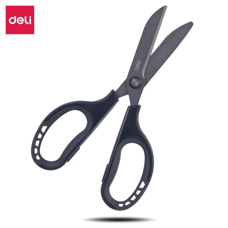 Deli 170mm Teflon Scissors Anti Stick Anti Rust Office Home Scissors ...