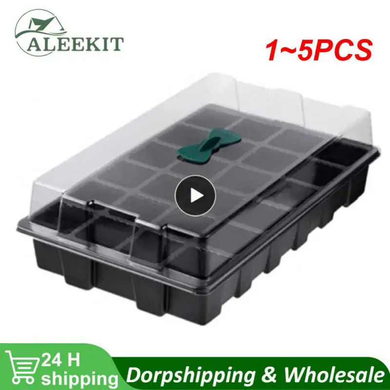1-5PCS-24-Hole-Home-Garden-Balcony-Nursery-Seedling-Tray-Plant-Growing ...