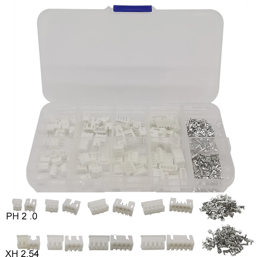 230pcs/sets Ph 2.0 Xh 2.54 2p 3p 4p 5 Pin Terminals Male Female Housing Jst Wire Connector ...