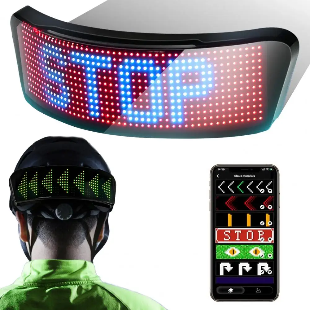 Pantalla-LED-con-intermitentes-para-casco-de-bicicleta-veloc-metro ...