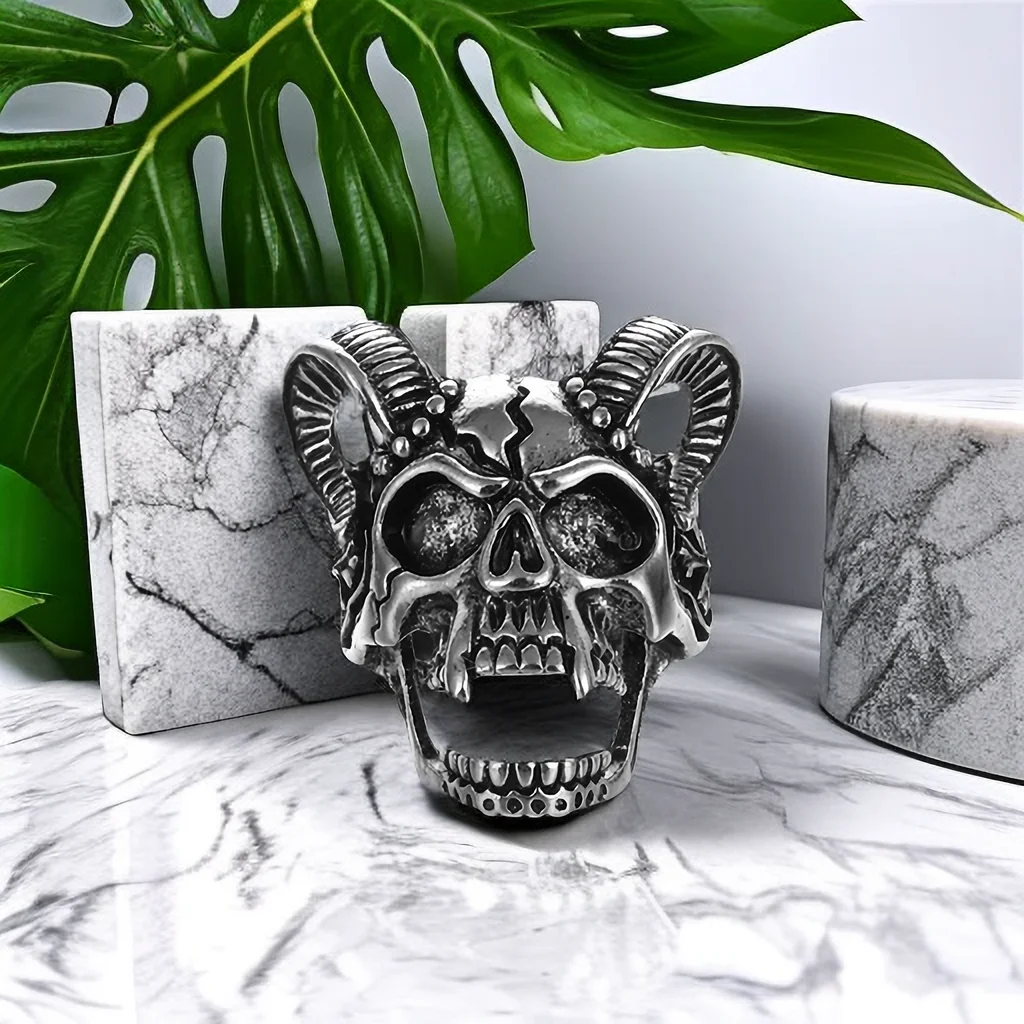 Domineering-hip-hop-ring-men-s-vintage-sheep-skull-punk-fashion-ring ...