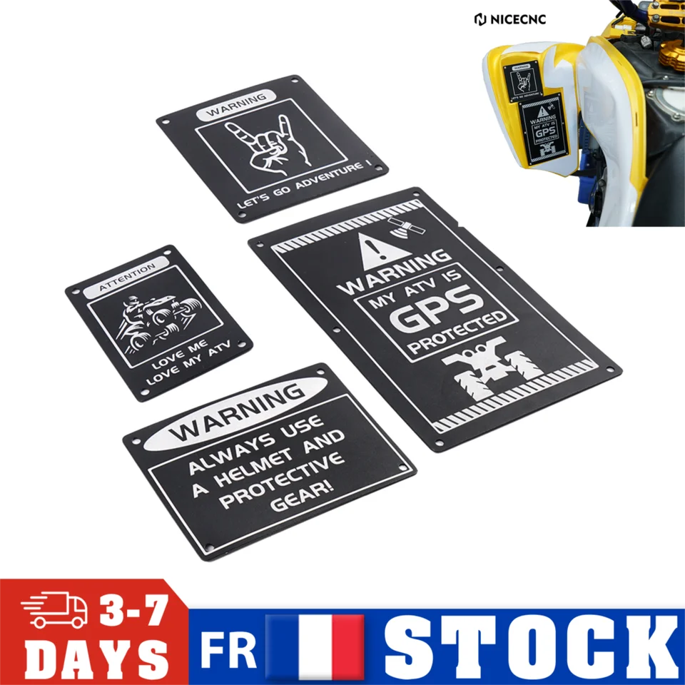ATV Warning Plates Warning Tag Plates For Yamaha Raptor 700 2013-2022 ...