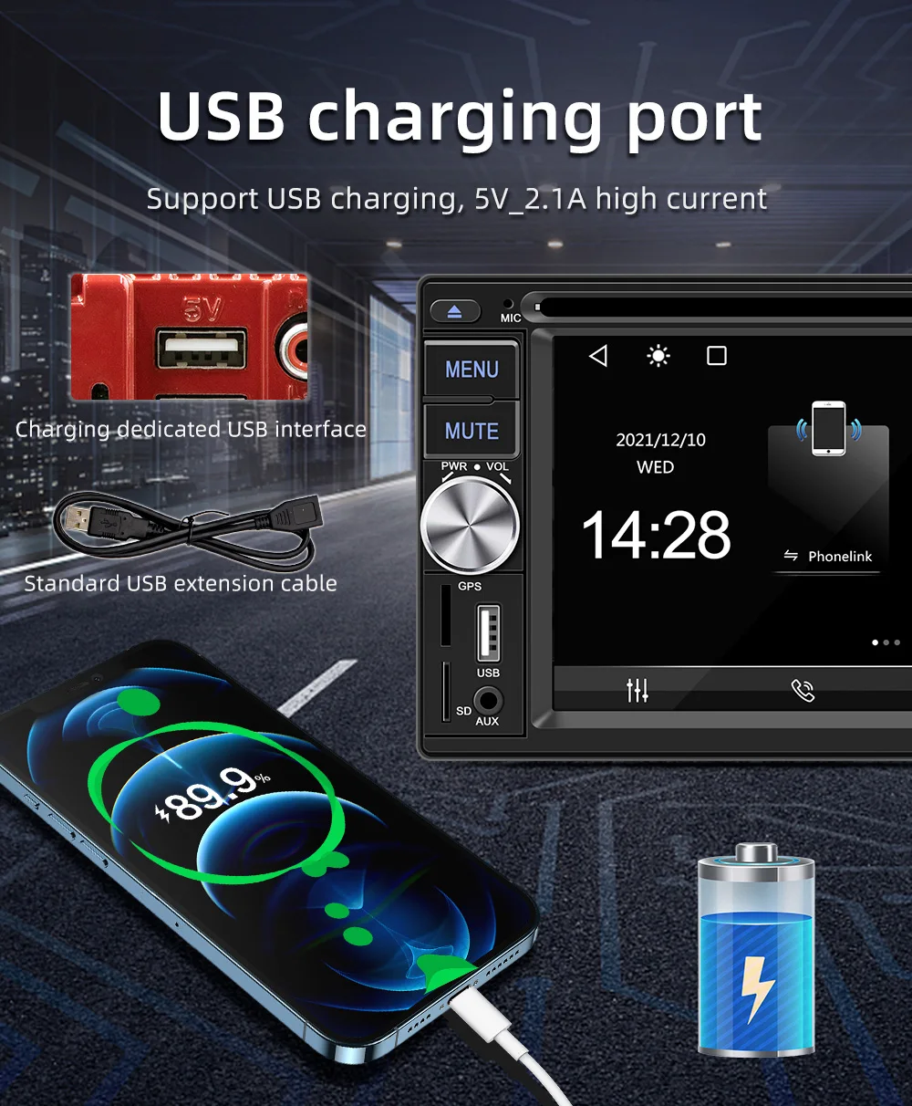 Автомагнитола 2 Din, DVD-плеер, автомобильный Android, автомагнитола с ...