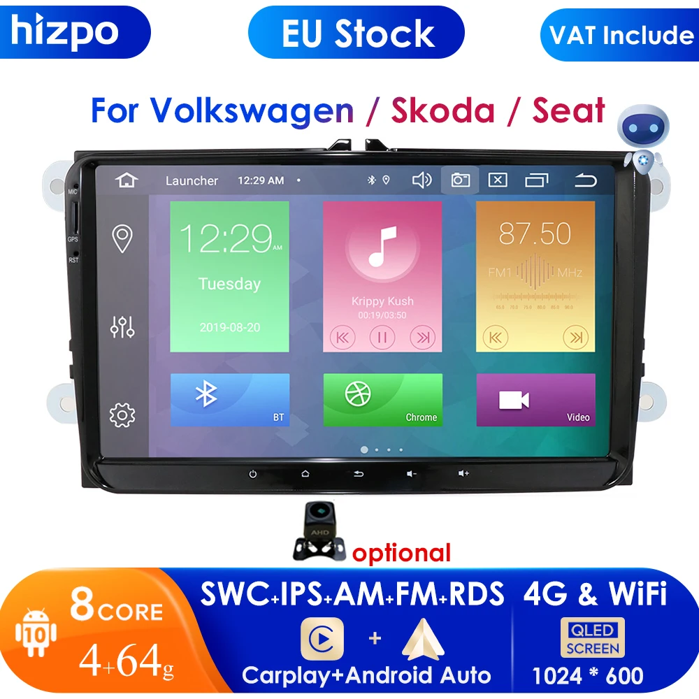 Px5 4g android 2din rádio do carro gps multimídia jogador para vw ...