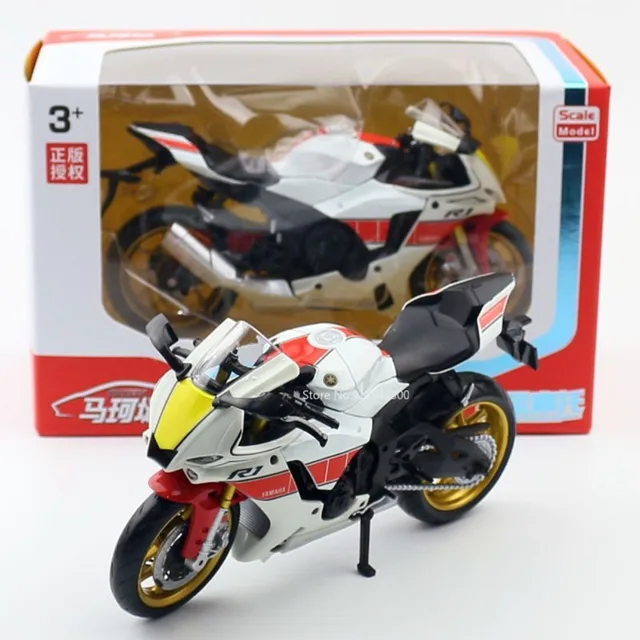 1/12 Yamaha YZF-R1M Motorcycle Model Toy Alloy Diecast with Rubber ...