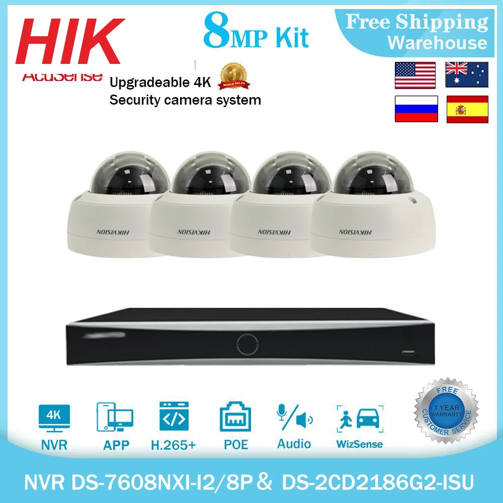 Hikvison-4K-8CH-8MP-IP-Camera-Security-Kit-DS-2CD2186G2-ISU-NVR-DS ...