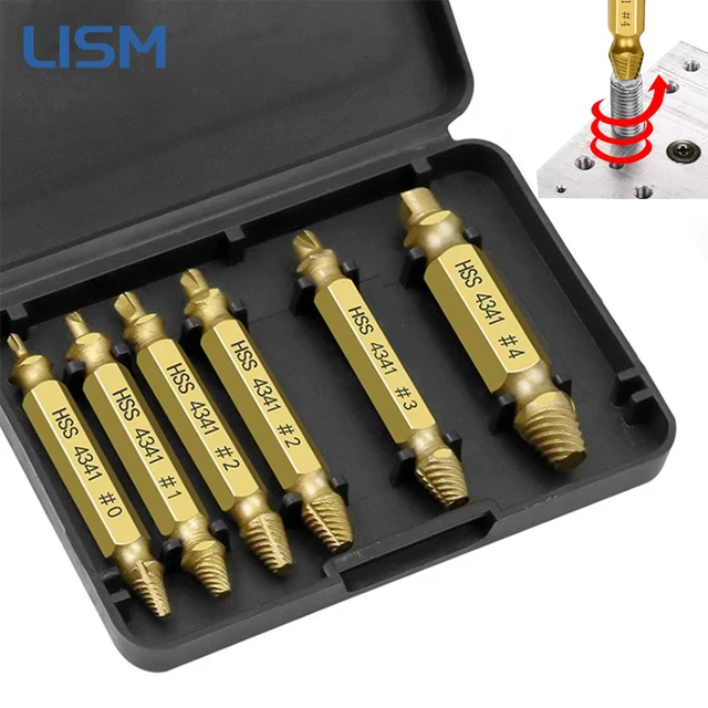 HSS Damaged Screw Extractor Drill Stripped Screw Extractor Remover Set ...