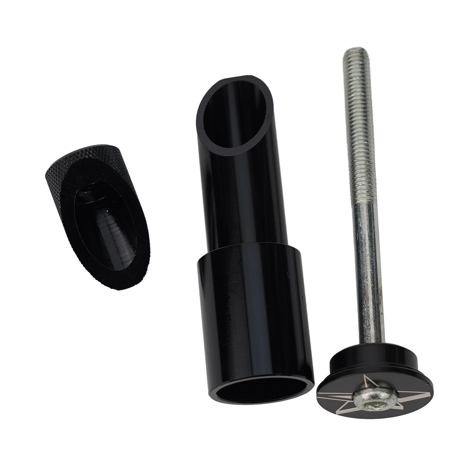 Bike-Stem-Bike-Headset-Stem-Fork-Adapter-Bicycle-Black-100g-Aluminum ...