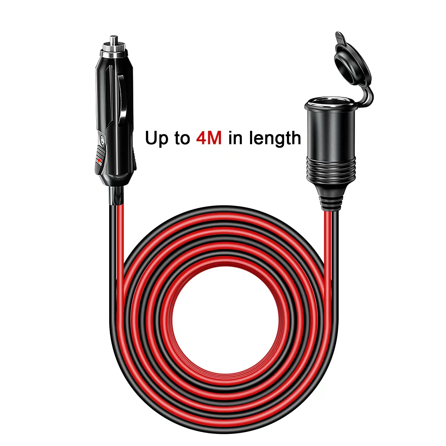 12V/24V 4m a bordo 26 pies encendedor de cigarrillos resistente cable de extensión de ...