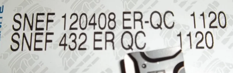 10PCS CARBIDE INSER SNEF120408ER-QC 1120