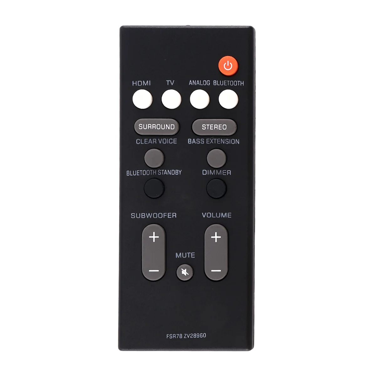 Remote Control FSR78 ZV28960 for Yamaha YAS-106 YAS-207 ATS-1060 YAS ...