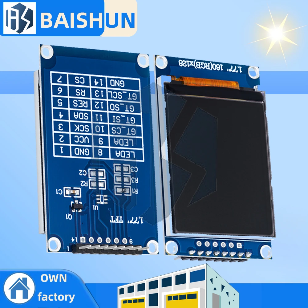 ‌1.77-inch ST7735S TFT LCD Display Module 128x160 Resolution SPI ...