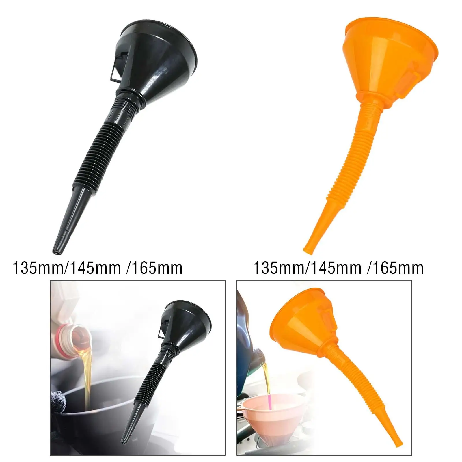 Automotive Funnel with Handle Motorcycles Cars Accessory Wide Mouth Gas ...
