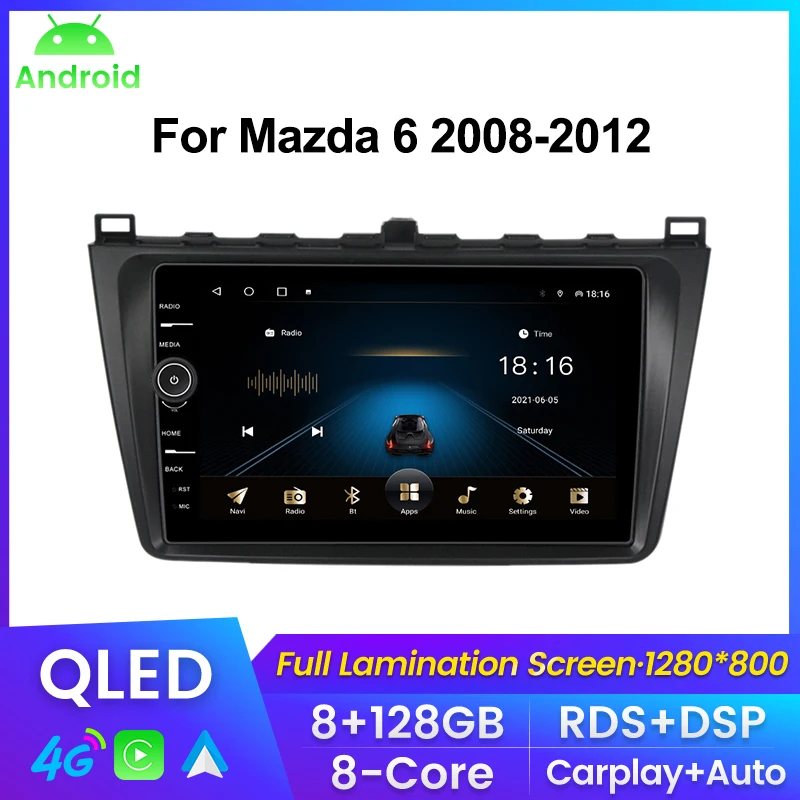 2DIN-8-128G-Android-Auto-Radio-For-Mazda-6-GH-2007-2012-Car-Radio-DVD ...