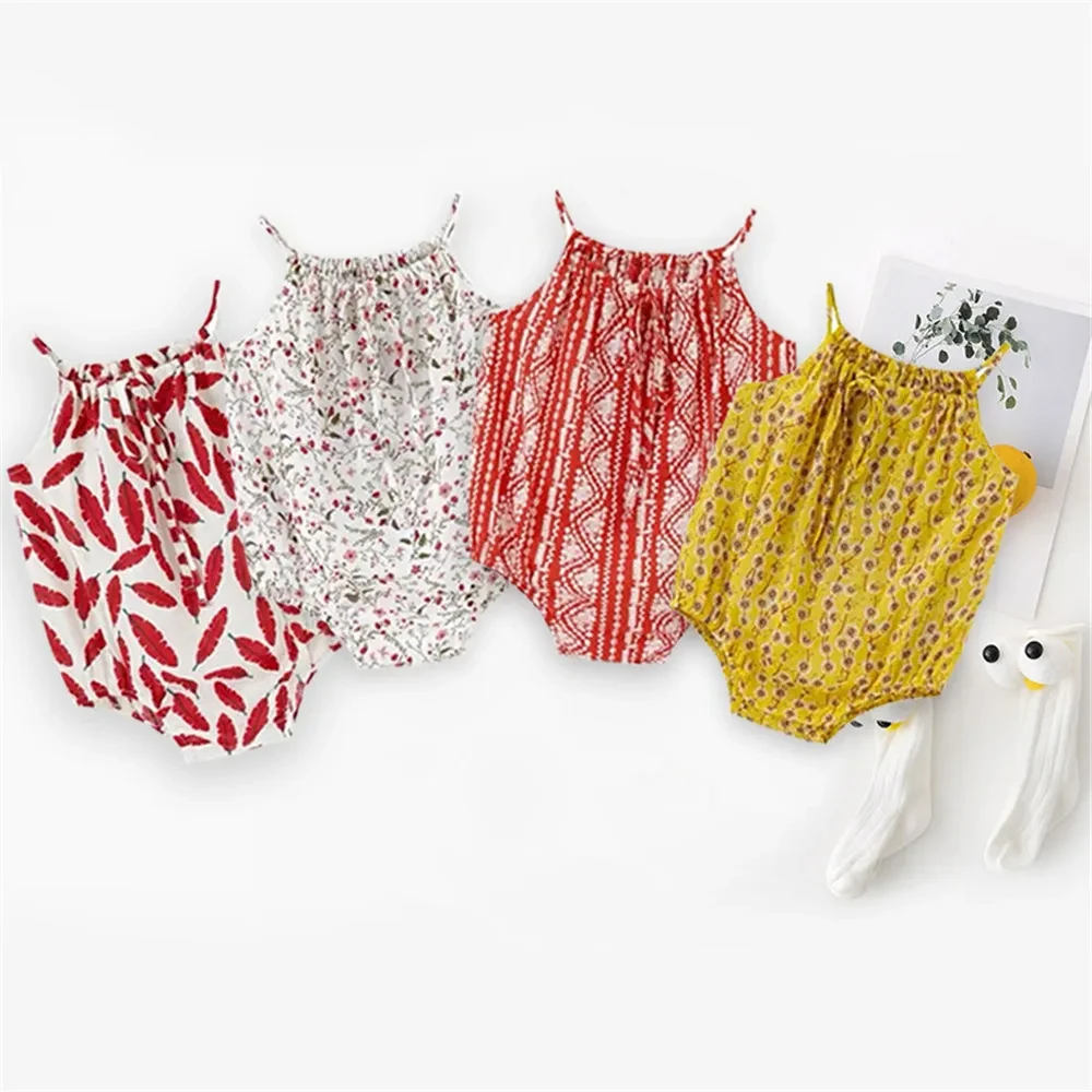 Summer-Baby-Girl-Rompers-Loose-Style-Floral-Cotton-Newborn-Girls ...