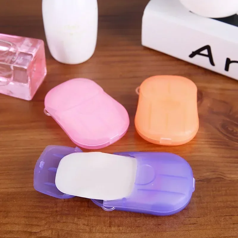 Outdoor travel disposable soap tablet box soap paper Portable hand ...