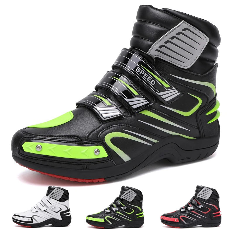 New motorbike shoes Outdoor high top biker shoes Men's professional ...
