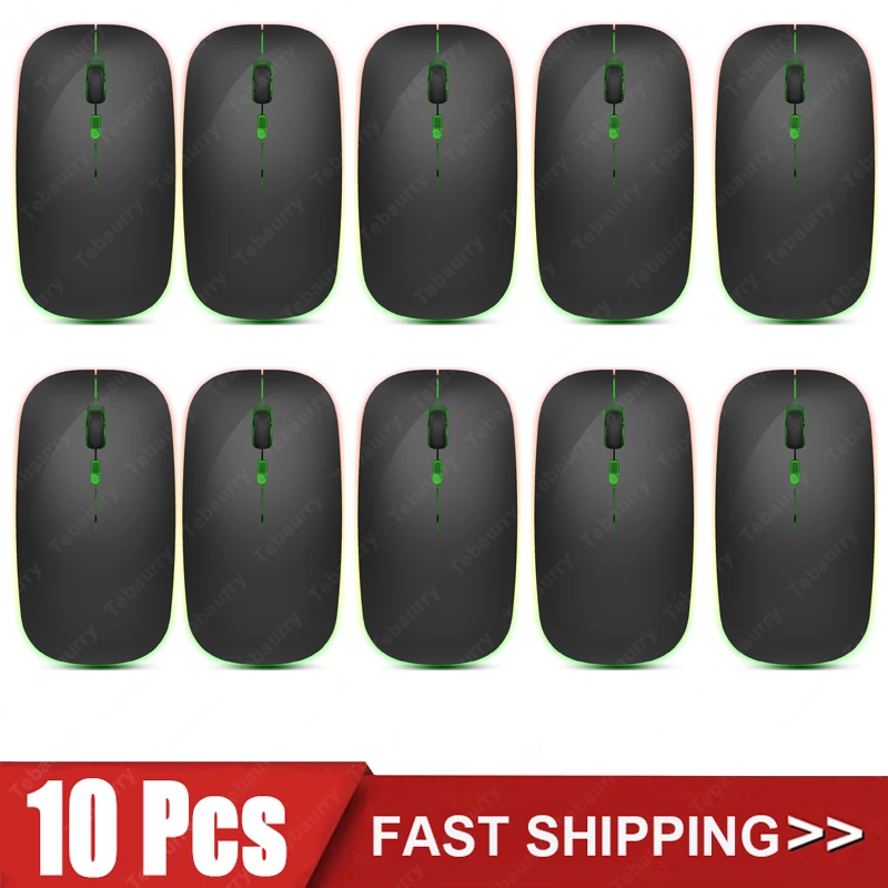 10Pcs-Wireless-Mouse-RGB-Rechargeable-Bluetooth-Mice-Wireless-Computer ...