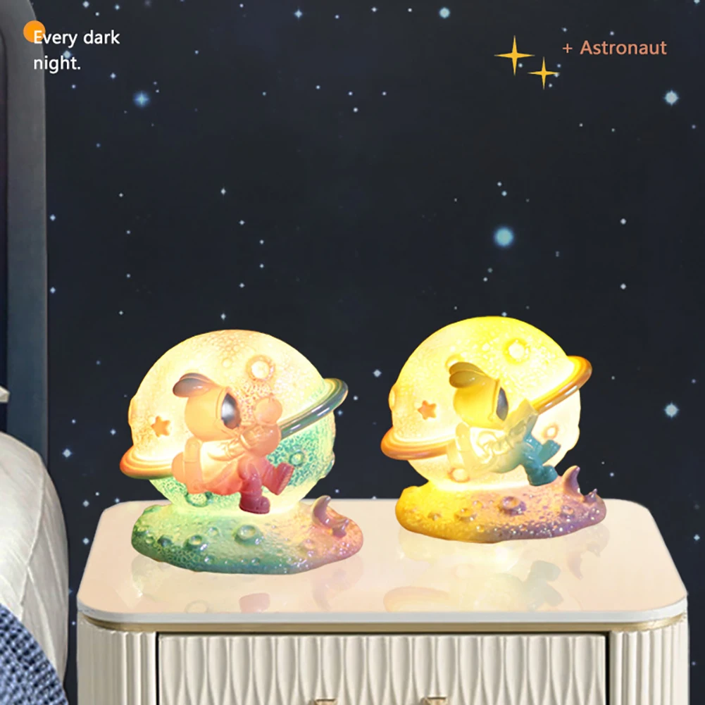 3D Astronaut Desklamp Resin Mini Eye Protection Lamp Home Decor Night ...