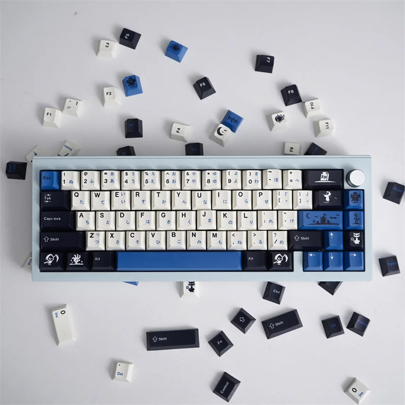 129-Keys-Midnight-Blue-GMK-PBT-Keycap-Cherry-Mechanical-Keyboard-Gamer ...