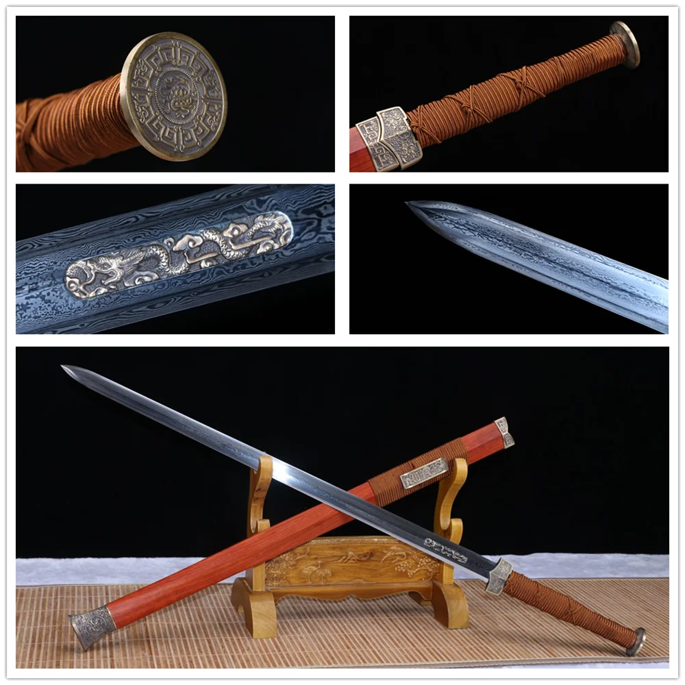 High-Quality-Handmade-Jian-Chinese-Sword-Damascus-Steel-Blade-Full-Tang ...