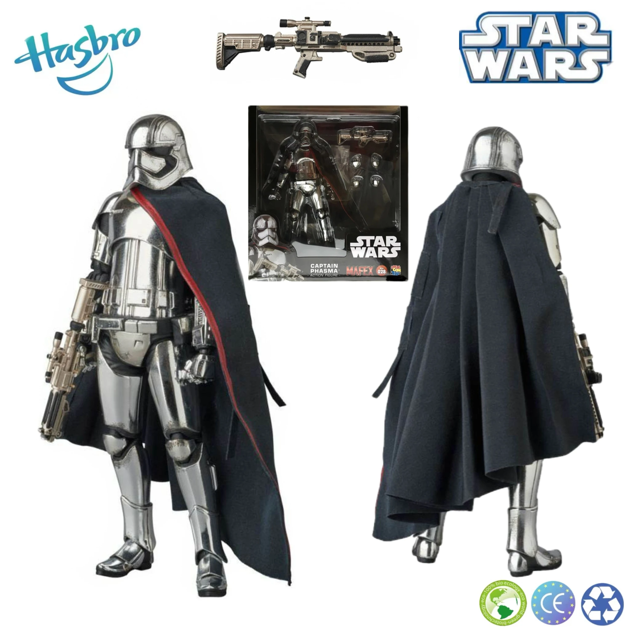 Hasbro-Mafex Star Wars Captain Phasma Action Figure Model, 6 Polegadas ...