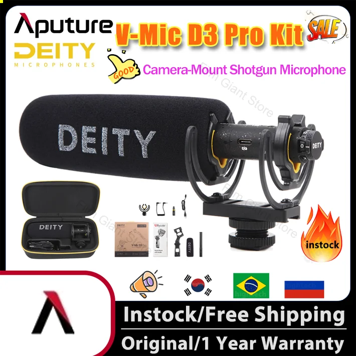 Deity-V-Mic-D3-Pro-Kit-Super-Cardioid-Directional-Shotgun-Microphone ...