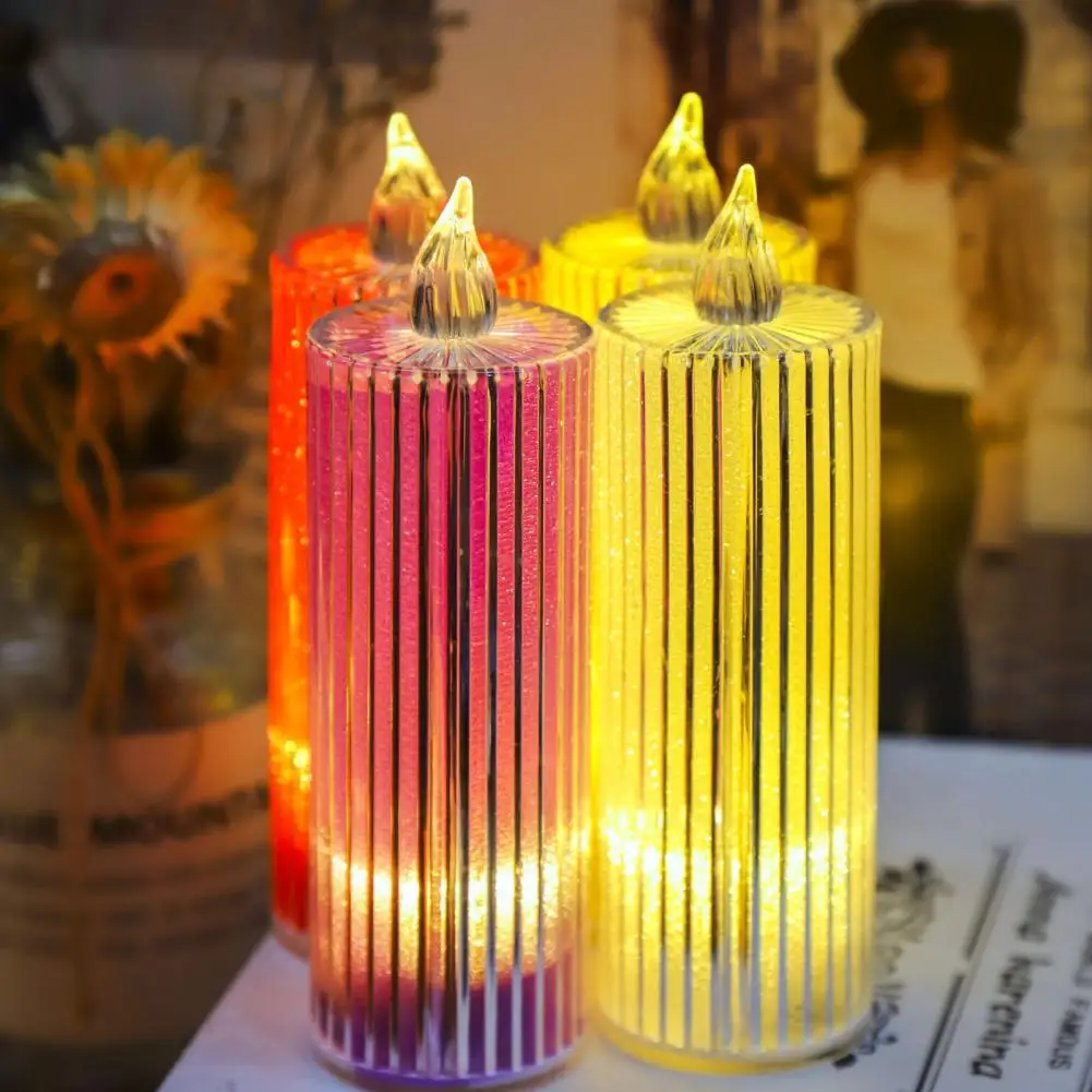 Electronic Candle Light Starry Sky Effect Decorative Romantic Luminous ...