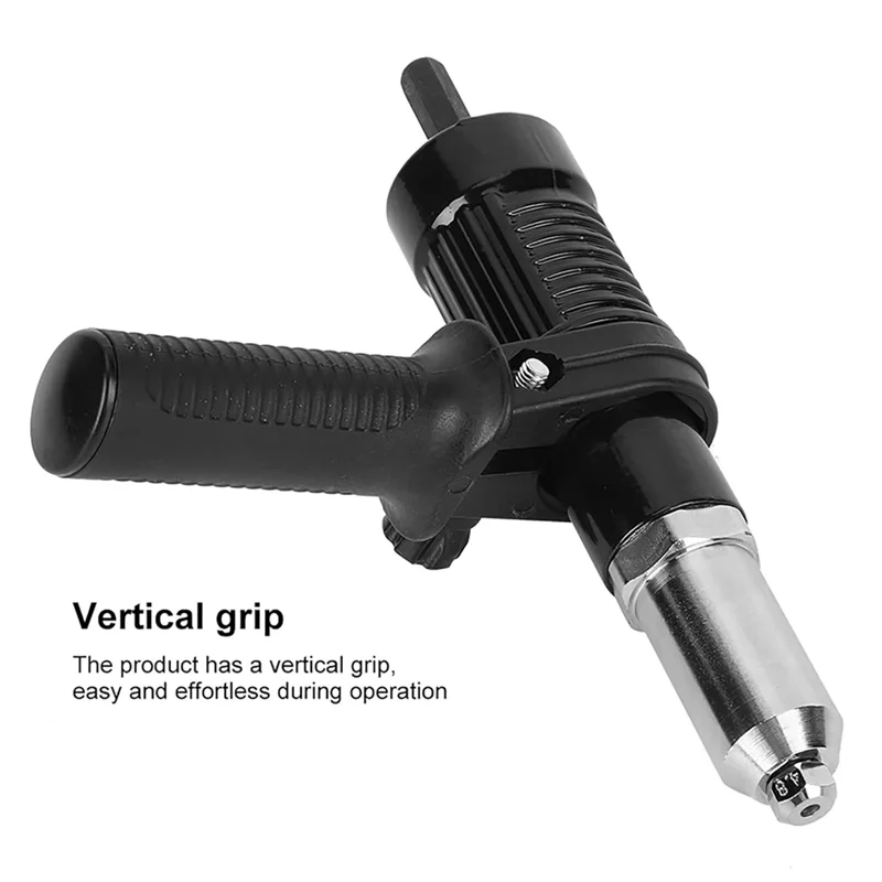 B08B-Electric Riveter Head Set Cordless Riveter Drill Tool Riveter ...