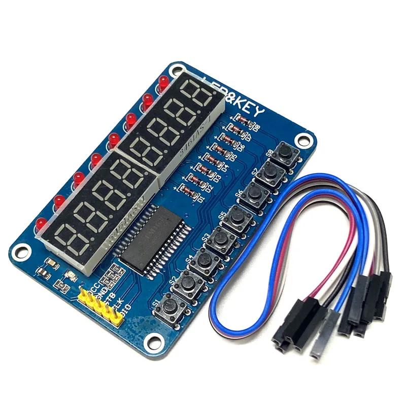 TM1638 Keypad Digital Tube LED Display Module 8 Digit Digital Tube LED ...