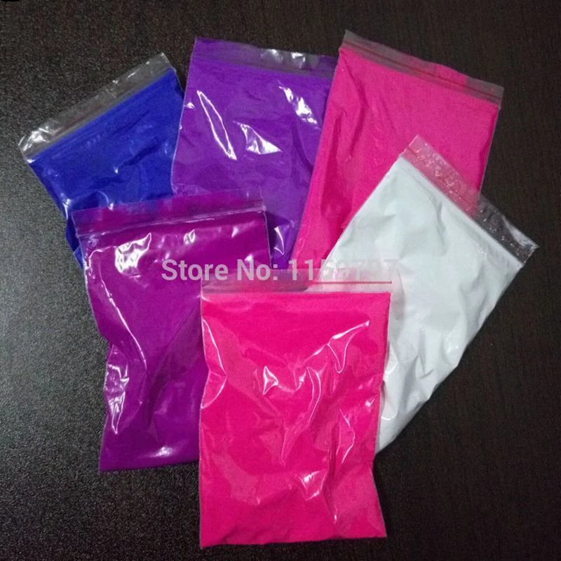 Mix 6 Colors Fluorescent Pigment Powder Neon Fluorescence Ultraviolet ...