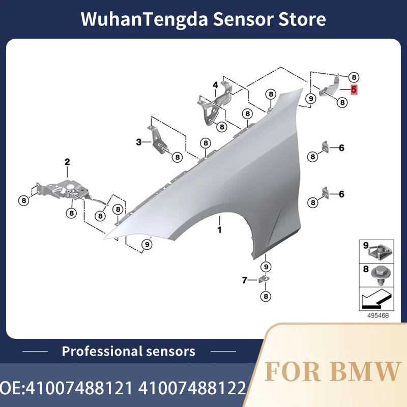 41007488121-41007488122-Car-New-Fender-Support-Rear-Left-and-Right-Fit ...