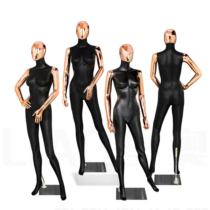 Chrome-Rose-gold-Matte-Black-full-body-Female-mannequins-women-manikin ...
