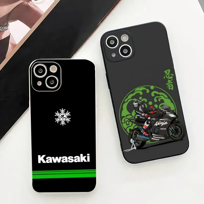 Motorcycl Racing Kawasakies Phone Case Candy Color For IPhone 14 12 13 ...