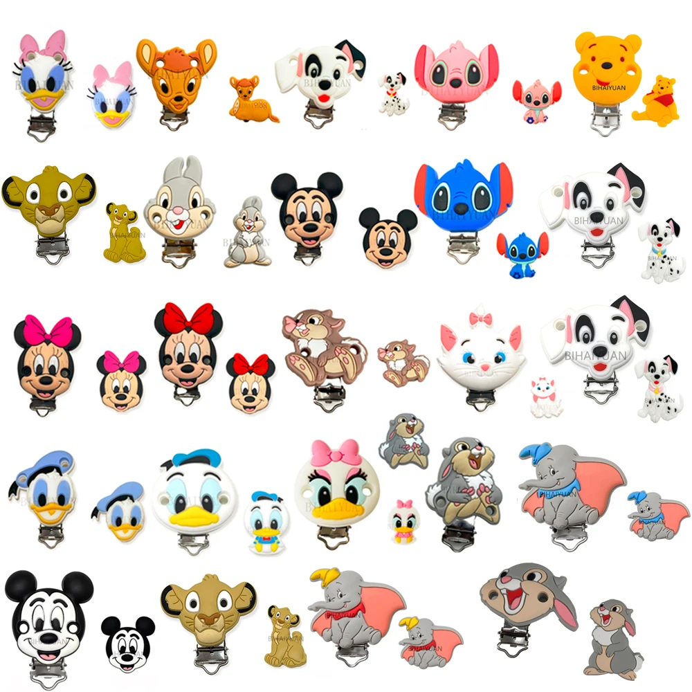 2 pièces ensemble dumbo point Minnie mouse Simba moana silicone sucette ...