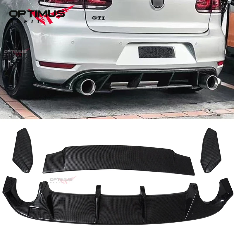 Rear-Diffuser-for-Volkswagen-Golf-MK6-GTI-2008-2013-Glossy-Black-Car ...