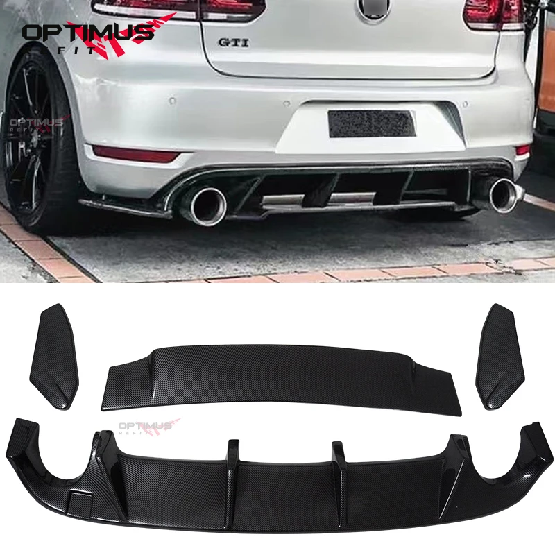 Rear Diffuser for Volkswagen Golf MK6 GTI 2008 2013 Glossy Black Car ...